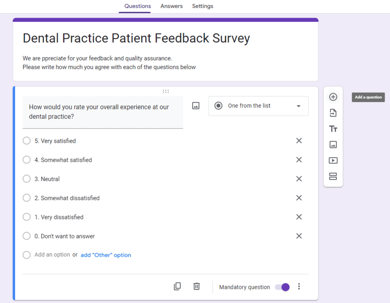 Patient feedback tools | DentalPlus Documentation