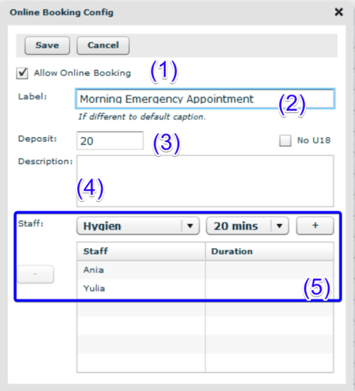 Online booking system | DentalPlus Documentation
